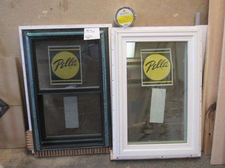 TWO PELLA WINDOWS - ONE IS A 250 SERIES, DOUBLE HUNG, ARGON GAS, W ...