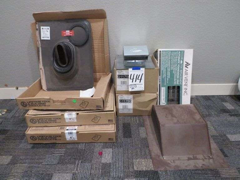 3 ULTIMATE PIPE FLASHING FOR 4" PIPE AND ROOF CAP FLAPPER SCREEN FOR 4 ...