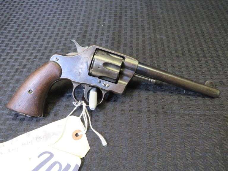 COLT D.A. 38 REVOLVER US ARMY MODEL 1801 WITH SOFT SIDED CASE ...