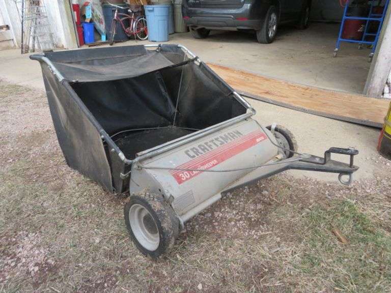 CRAFTSMAN PULL BEHIND LAWN SWEEPER - McPherson Auction & Realty