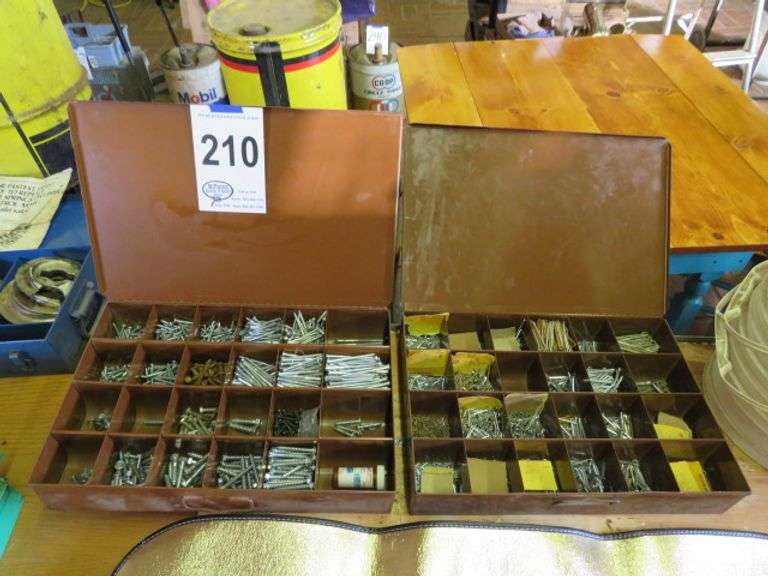 24 COMPARTMENT METAL BOX WITH HARDWARE - SELLING SO MUCH A BOX X 2 ...