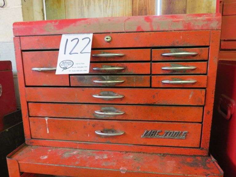 MAC UPPER TOOL CABINET W/CONTENTS - McPherson Auction & Realty