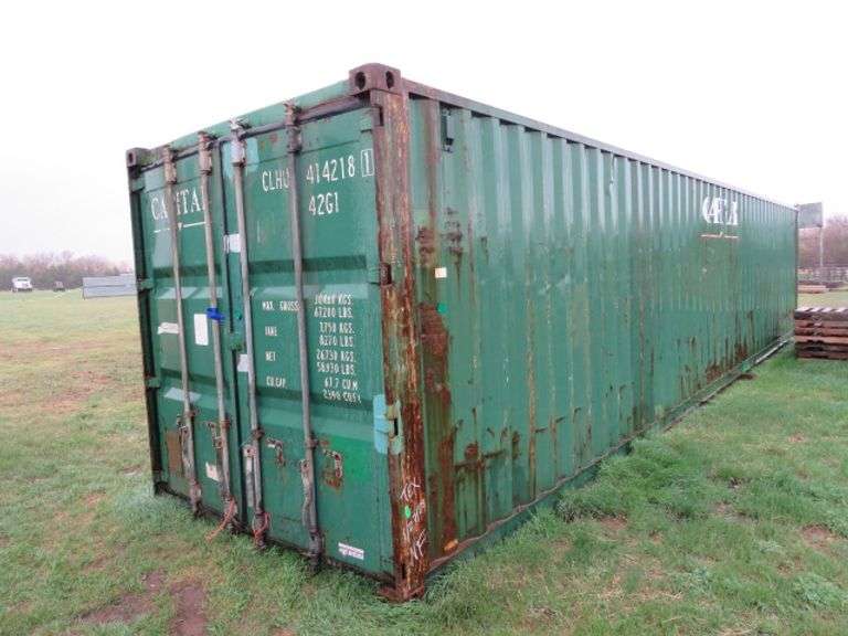 40' GREEN COLORED CAPITAL SHIPPING CONTAINER - USED -- WIND & WATER ...
