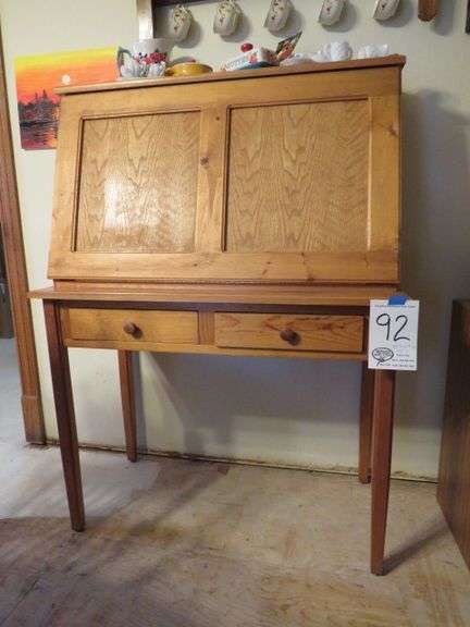 VINTAGE DROP DOWN WRITING DESK - VERY NICE STYLE - 37 1/2" X 19" DEEP X ...