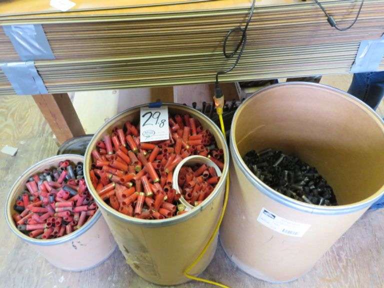 3 BARRELLS OF AA SHOTGUN SHELLS FOR RE LOADING - McPherson Auction & Realty
