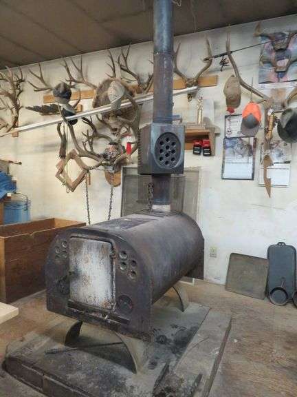 HOME MADE WOOD BURNIG SHOP STOVE IF YOU WANT THE SHOP WARM BUY THIS ...
