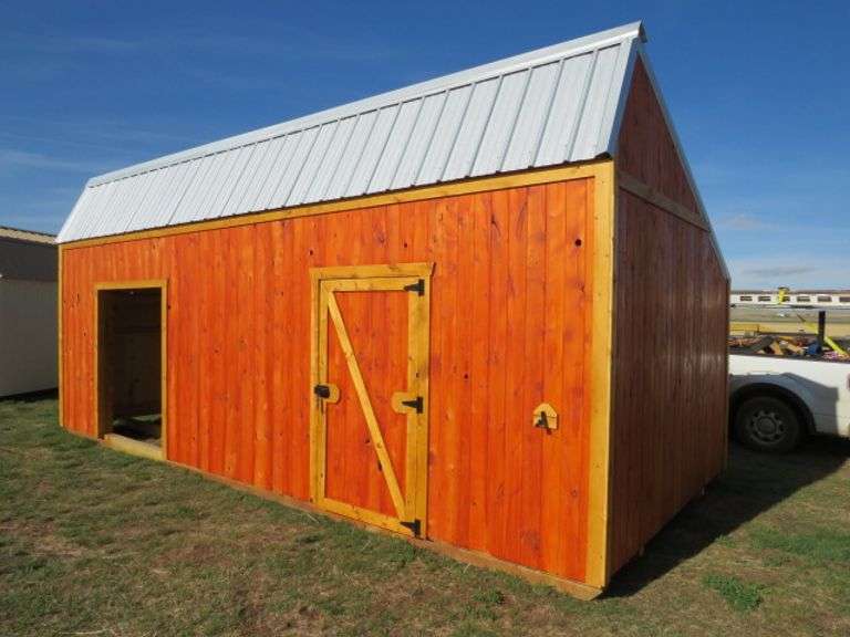 BRAND NEW 10'6" x 24' AMISH BUILT "RUN IN SHED W/ BARN" - BUILT ON ...