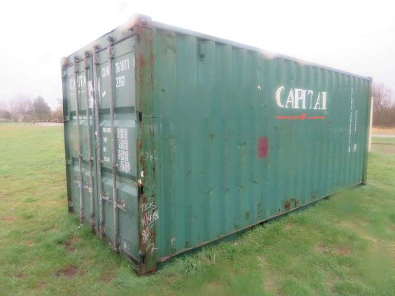20' GREEN COLORED CAPITAL SHIPPING CONTAINER - USED - WIND & WATER ...