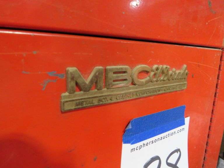 MBC 25"X45 "ROLLING BASE TOOL CABINET AND MISC. CONTENTS - McPherson Auction & Realty