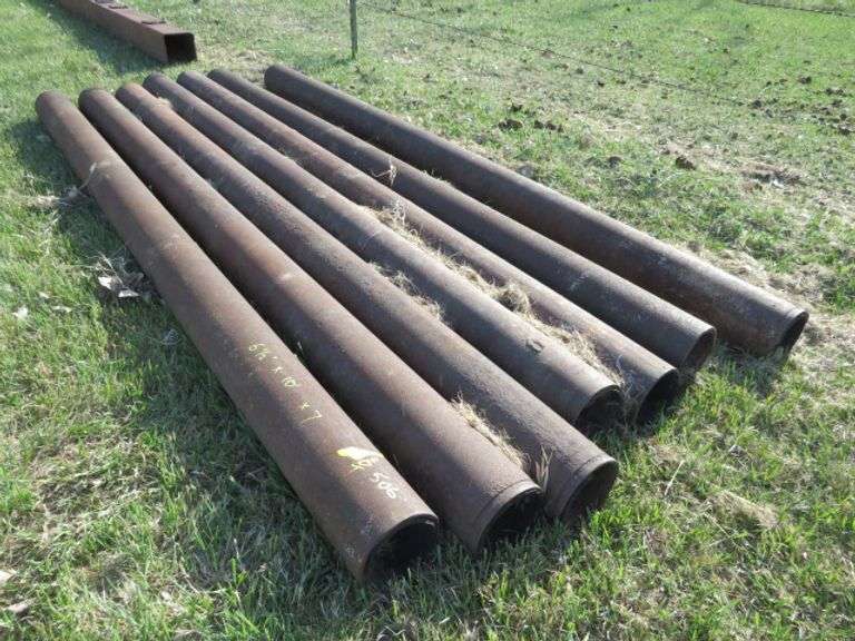 6 1/2" X 10 PIPE POST - SELLING SO MUCH A PIECE X 7 - McPherson Auction ...