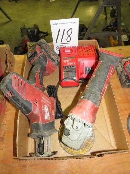 MILWAUKEE HACKZALL RECIPROCATING SAW AND 4 1/2" CUTOFF GRINDER 5.0 AMP ...