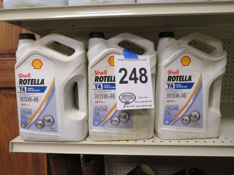 3 JUGS OF SHELL ROTELLA 15W-40 OIL SO MUCH A JUG TIMES 3 - McPherson ...