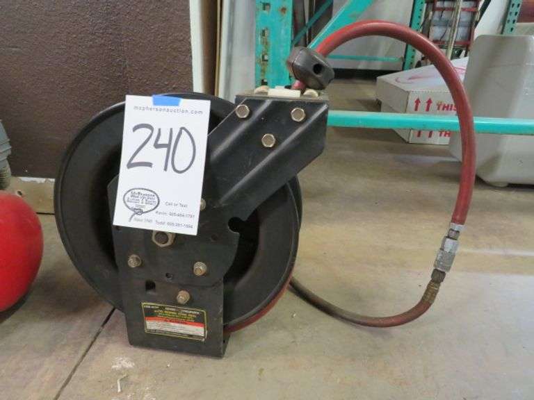WALL MOUNT AIR HOSE REEL - McPherson Auction & Realty