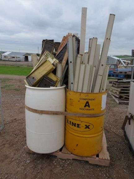 4 PALLETS OF LOZIER STORE SHELVING AND MISC. CARD RACKS ALL TO GO ONE ...