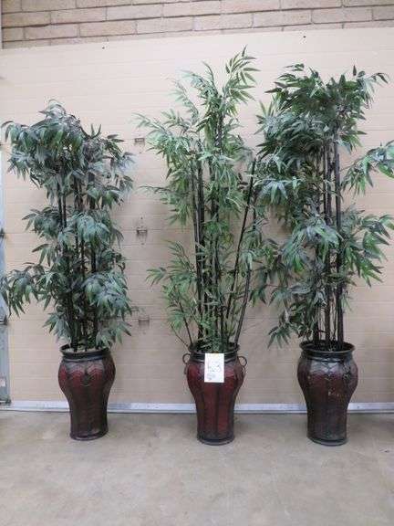 ARTIFICIAL TREES GUARANTEED TO NEVER DIE THEY ARE APPROX 7' TALL SO ...