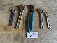 Channel Lock Pliers, Crescent Wrenches - Meagher Auctioneers