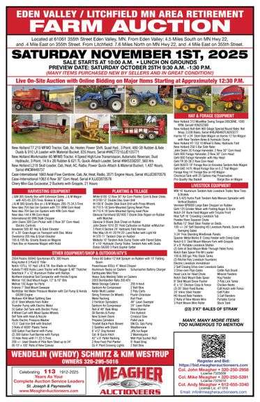 Eden Valley / Litchfield MN Area Retirement Farm Auction - Meagher ...