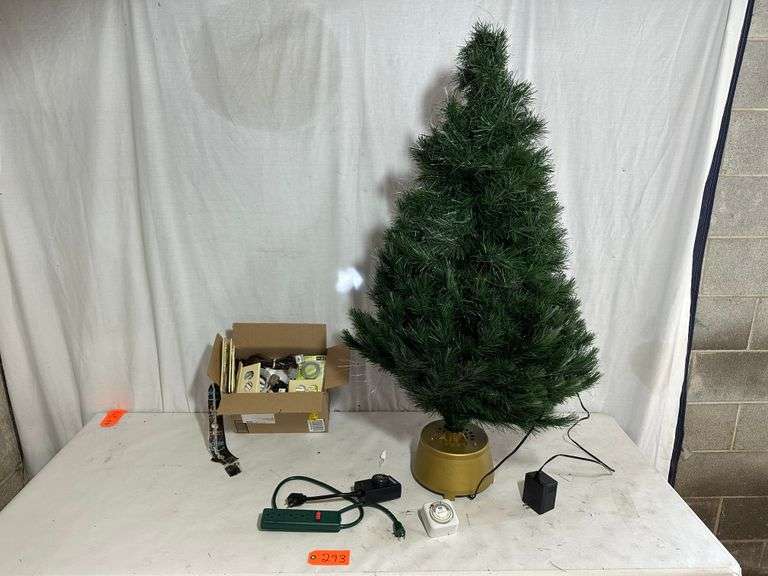 Christmas Tree, Power Cords, Timers, Outlet Covers - Meagher Auctioneers