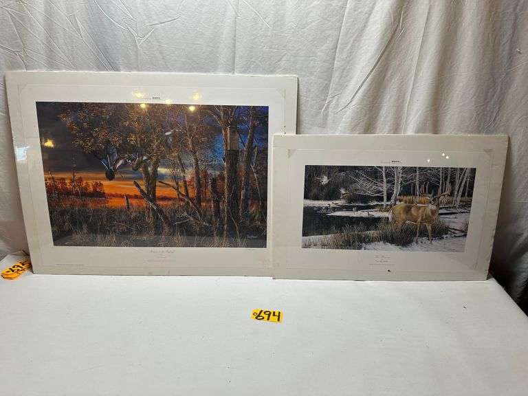 1999 & 2000 Ducks Unlimited Sponsor Prints by Jim Hansel & Ron Van ...