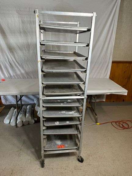 Rolling Rack & Pans - Meagher Auctioneers