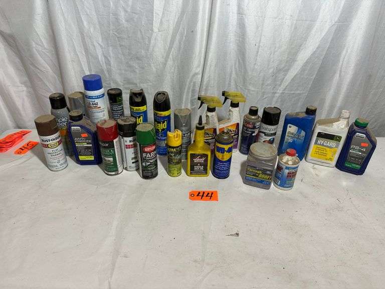 Paint, Insect Killer, Automotive Fluids - Meagher Auctioneers