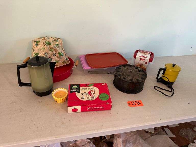 Coffee Pots, Apple Corer/Slicer, Popcorn Popper, Serving Tray ...