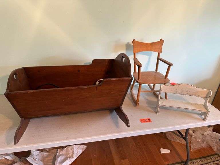 Cradle, Rocking Chair, Bench - Meagher Auctioneers