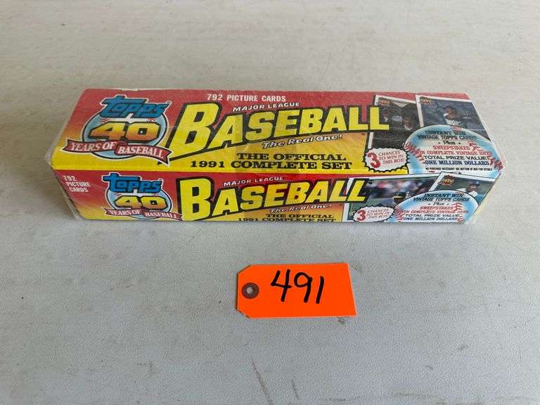 1991 Topps Baseball Trading Cards Complete Set - Meagher Auctioneers