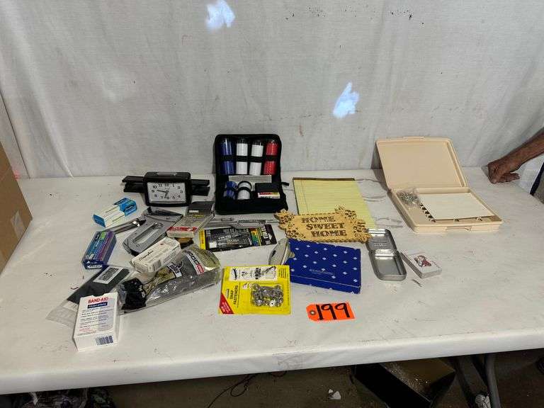 Poker Chips, Stapler, Alarm Clock, Fasteners, 3 Hole Punch, Notepad ...