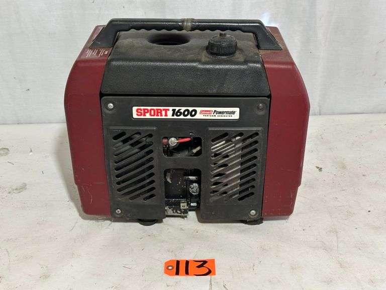 Coleman Powermate 1600 Generator - Meagher Auctioneers
