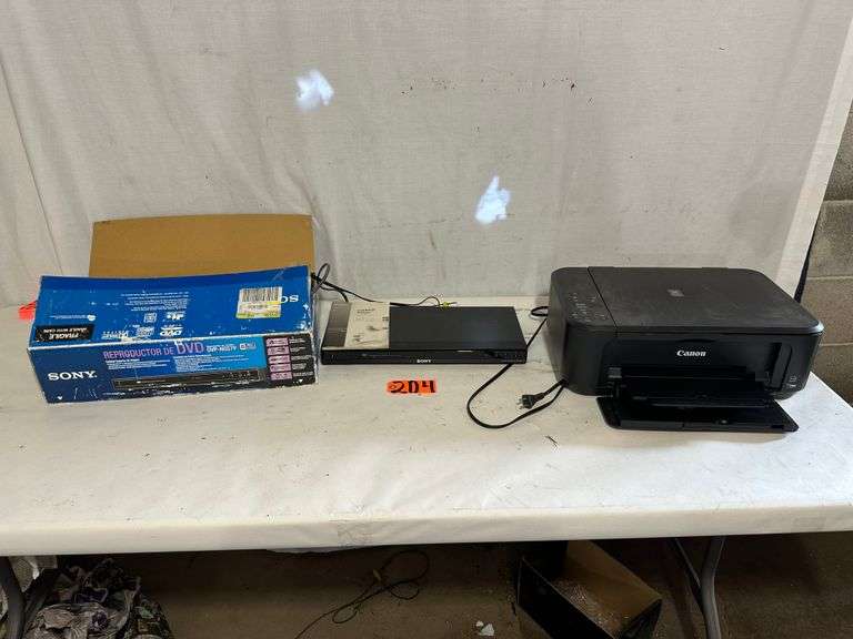 Sony DVD Player, Canon Printer - Meagher Auctioneers
