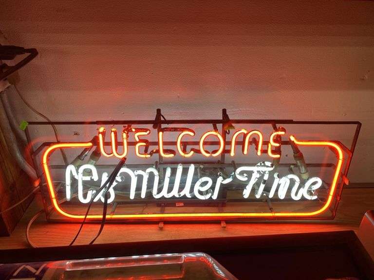 Miller Time Welcome Lighted Sign - Metzger Property Services, LLC