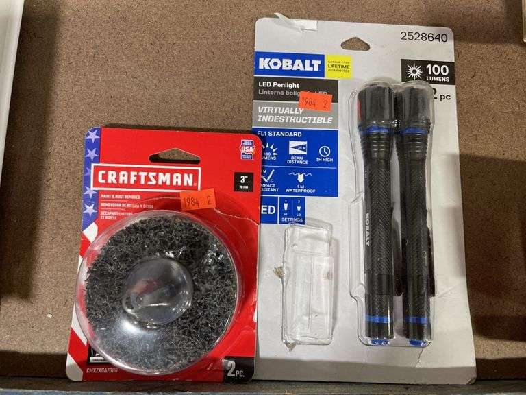 Craftsman paint and rust remover wheel, cobalt LED pen lights - Metzger ...