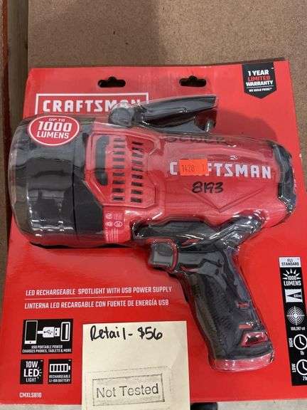 Craftsman Led Rechargeable Spotlight With Usb - power supply - Metzger ...