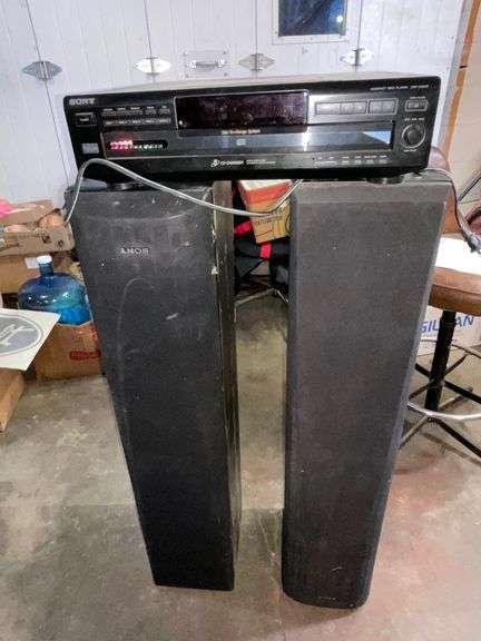 Sony stereo system receiver with tower speakers. - Metzger Property ...