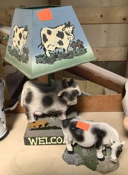 Cow Figurine And Cow Tea Light - Metzger Property Services, LLC