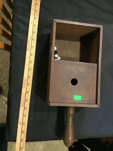 Wood voting box 1 black marble - Metzger Property Services, LLC