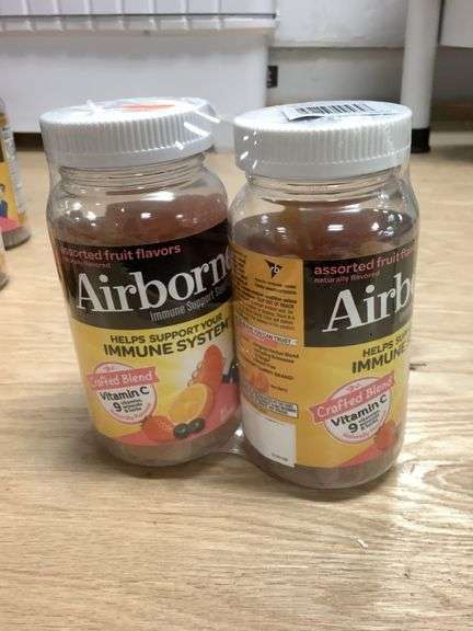 2 pack Airborne Immune Support Gummies, 63 ct. assorted fruit flavors ...