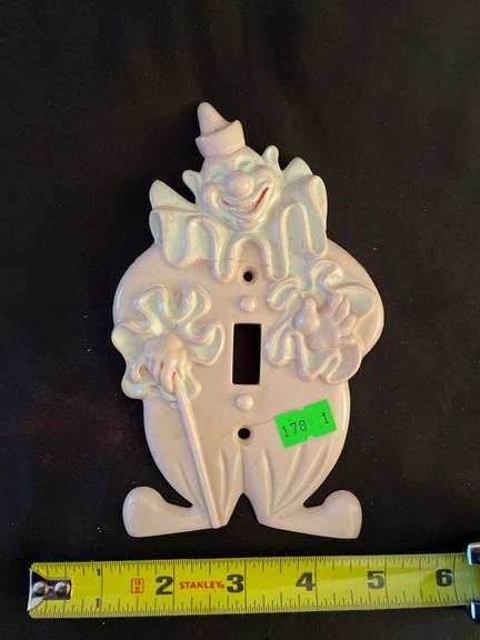 Vintage mid century plastic clown light switch plate - Metzger Property ...