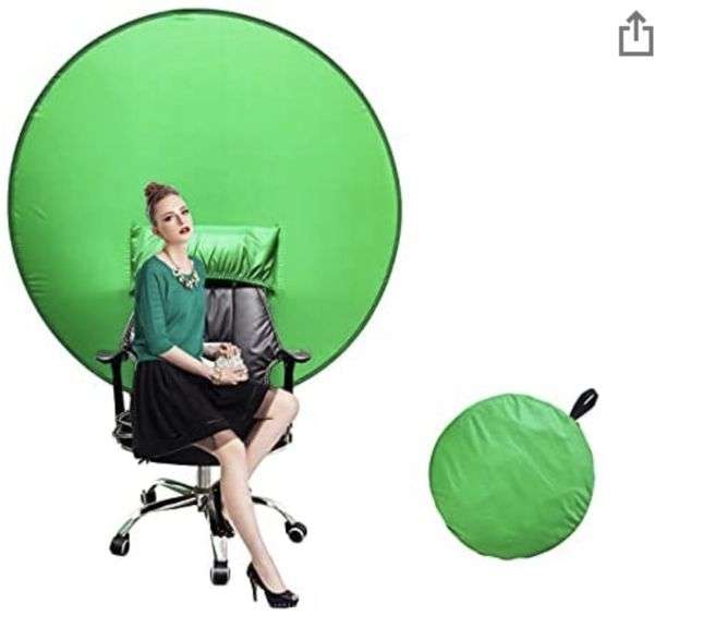 56‘’×56‘ Webcam Green Screen Background Portable,Green Screen Chair ...