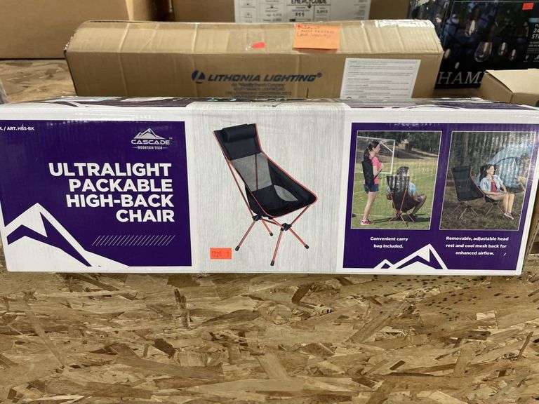 Cascade ultralight Packable high-back chair - Metzger Property Services ...