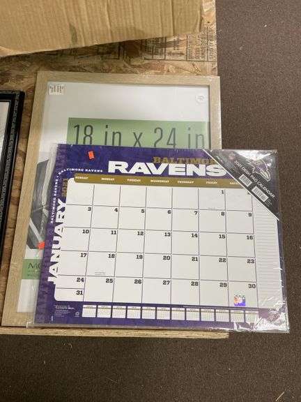 Ravens 2021 Calendar, 18x24 Wall Frame - Metzger Property Services, LLC