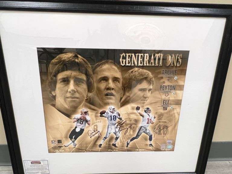 Autographed & Framed Manning Family Print - Metzger Property Services, LLC