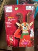 Home accents Holiday 6 ft Pre-Lit LED Animated Airblown Shivering ...