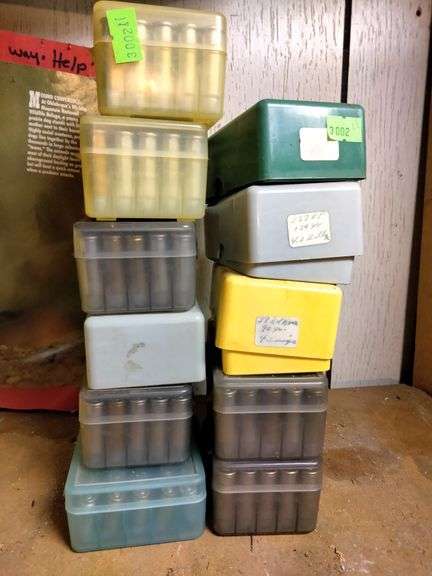 11 boxes assorted ammo incl. 38 Special reloads mostly full boxes ...