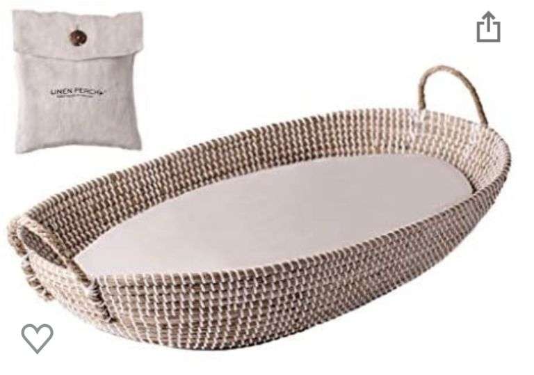 Baby Changing Basket with Pad - CPSC Safety Compliant - 100% Quilted ...