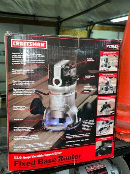Craftsman 11.0 amp variable speed 2 hp fixed base router - Metzger ...