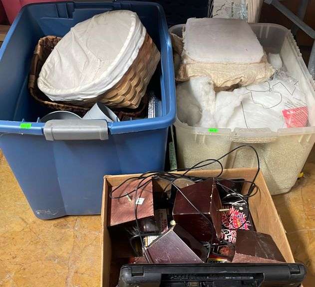 Baskets, fiberfill, storage containers, pipe pans aluminum, cups, bowls ...