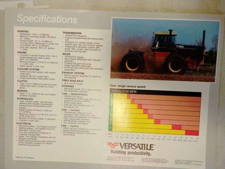 Versatile 1156 Advertising Brochure - Metzger Property Services, LLC