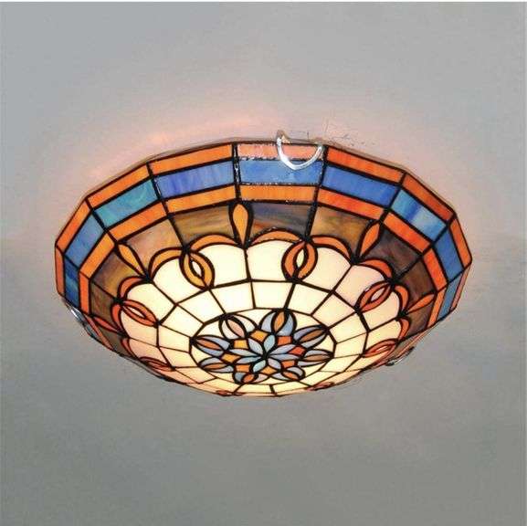 RUNNUP Vintage Tiffany Style Ceiling Lighting Fixtures Flush Mount ...